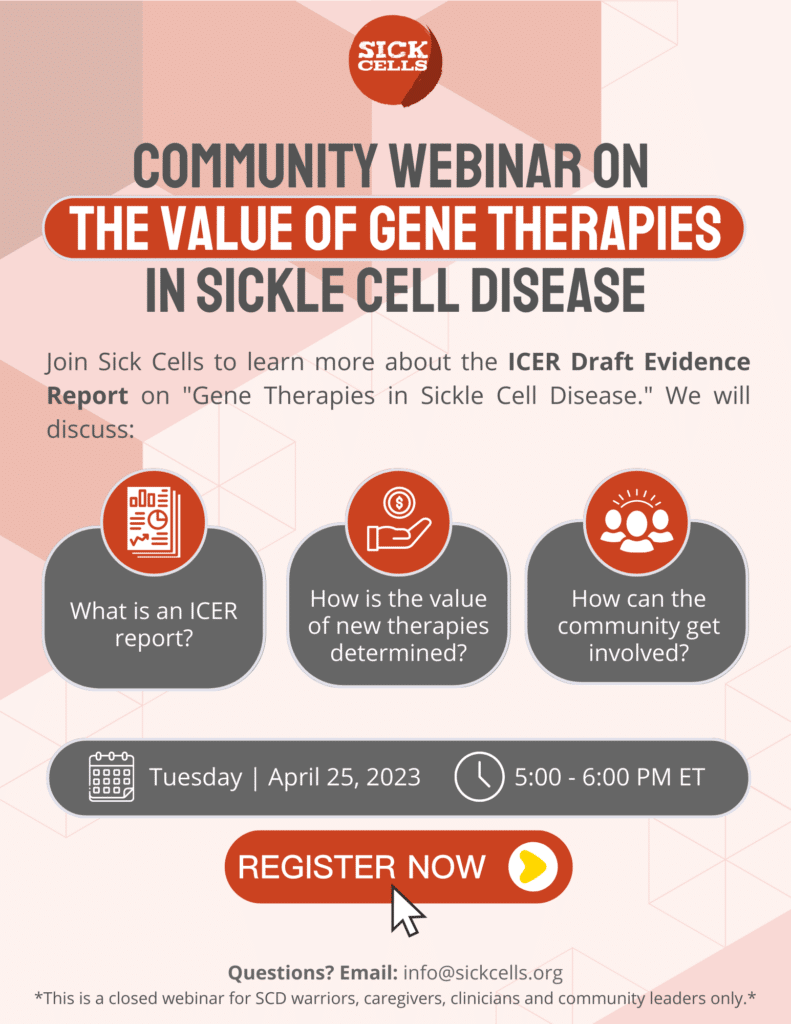 Sick Cells' Community Webinar on The Value of Gene Therapies in Sickle Cell Disease - Sick Cells