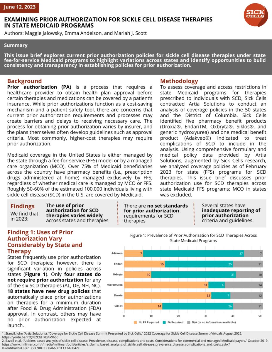 2023 Medicaid Access and Landscape Review for Sickle Cell Disease ...